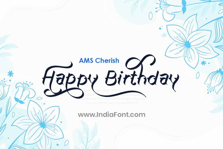 AMS Cherish English - English Calligraphy Font | IndiaFont Fonts