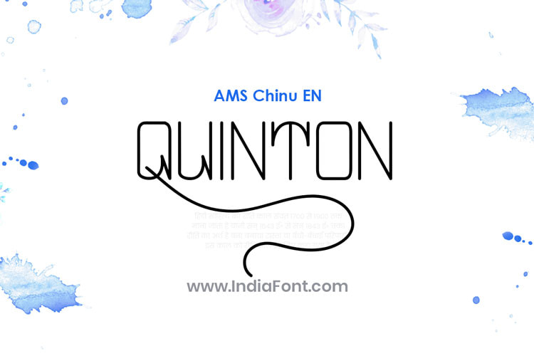 AMS Chinu English - English Calligraphy Font | IndiaFont Fonts