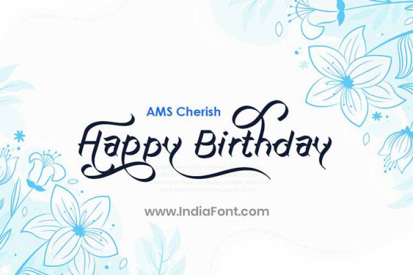 AMS Cherish English Calligraphy Font - IndiaFont