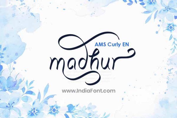 AMS Curly English Calligraphy Font - IndiaFont