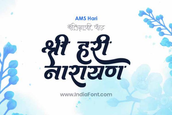 AMS Hari Calligraphy Font - IndiaFont